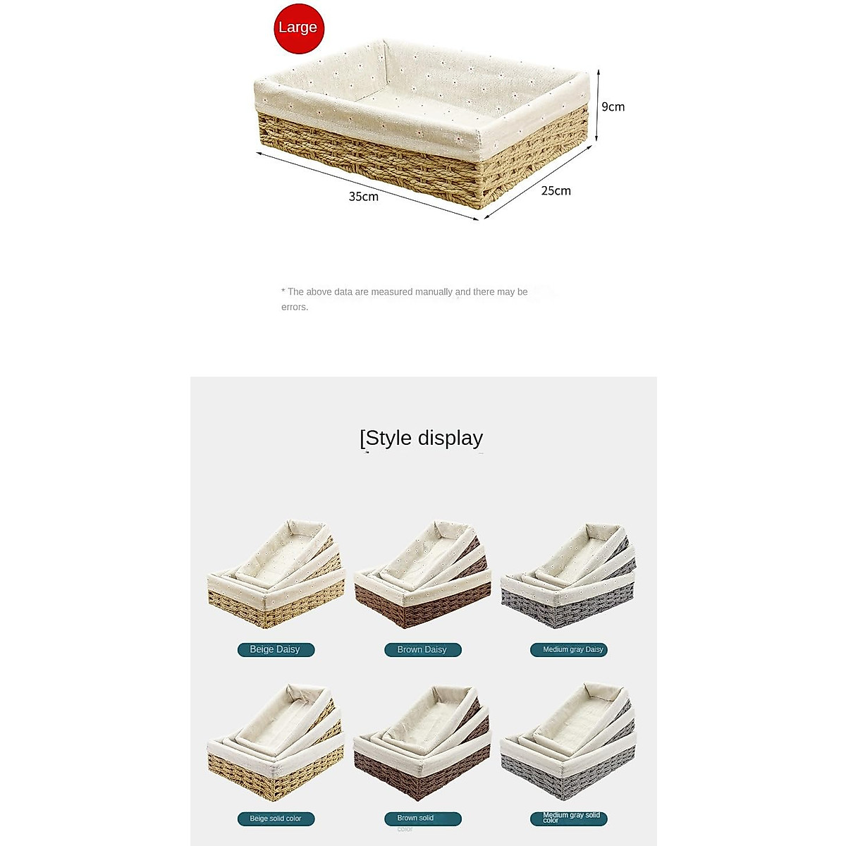 Handmade storage basket (Off White)