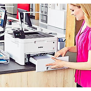 Brother HL-L32 70CDW Wireless Color Laser Printer,25ppm,up to 600 x 2400 dpi,2.7” Color Touch,Automatic duplex (2-sided),Durlyfish USB Printer Cable