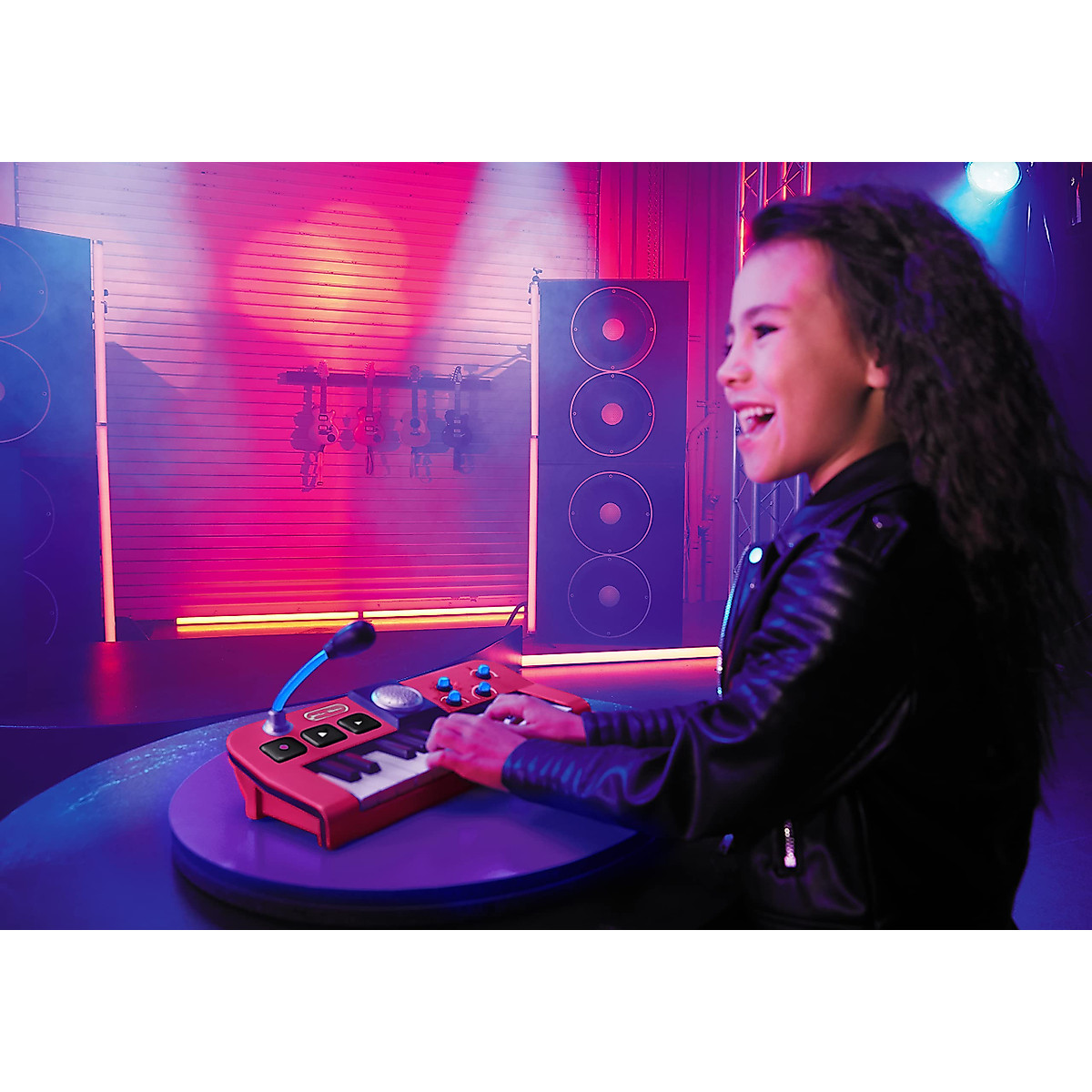 Little Tikes My Real Jam First Concert Set with Electric Guitar, Drum and Keyboard, 4 Play Modes, and Bluetooth Connectivity - for Kids Ages 3+