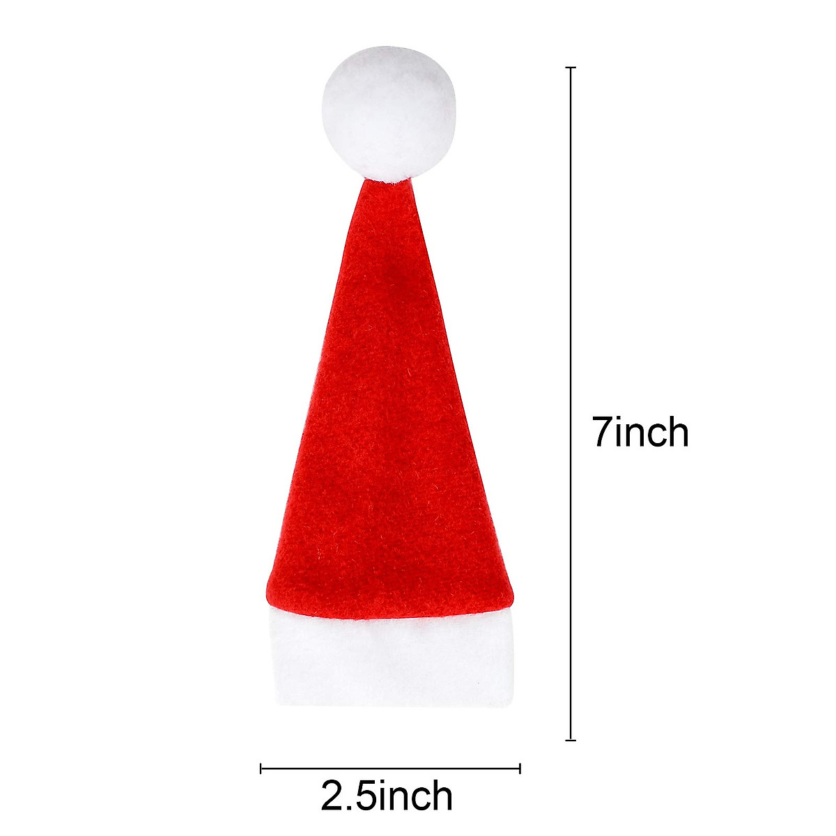 Mini Christmas Santa Hats Silverware Holders, Pack of 32 Pcs Cute Xmas Party Dinner Table Dinnerware Decorations