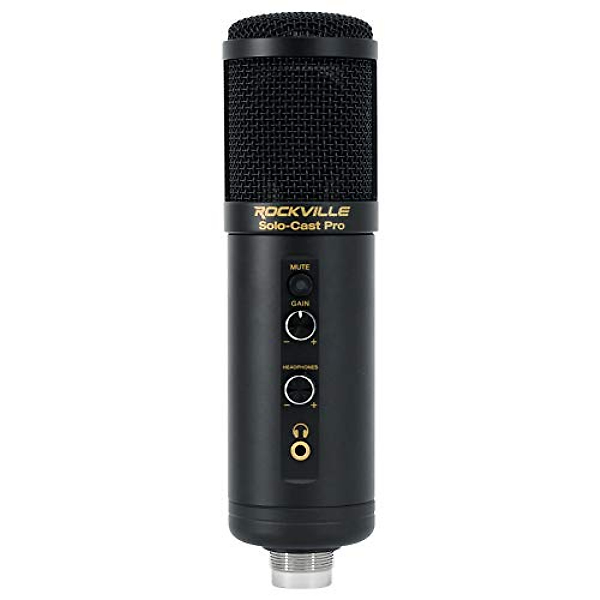 Rockville Solo-Cast Pro 24 bit 192Khz USB Computer Microphone PC Zoom Mic+Stand Bundle iSTAND 85 Dual Desktop Boom Arm Stand