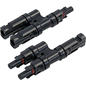 Powerwerx Solar Solar Connector T-Branch 2 to 1 Splitter MMF + FFM Pair