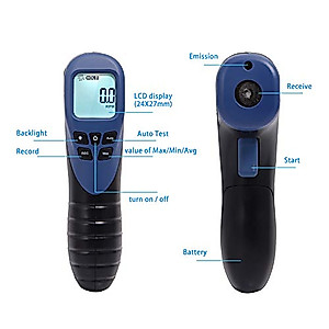 EHDIS Digital Handle Tachometer RPM Meter Non Contact Photo LCD Tachometer RPM Reader Gauge Speed Tach Meter