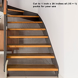 Secopad Grip Tape for Stairs, 1" X 38 Ft (456") Anti Slip Tape Outdoor Waterproof, Non Slip Step Tape Strips, Safety Tread Tape