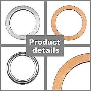 12pcs Differential Transfer Case Crush Washer Gasket Kit Compatible with Toyota Lexus Scion 4Runner Land Cruiser Tundra Tacoma FJ Cruiser Highlander RAV4 Sienna 9043024003, 1215710010, 90430A0003