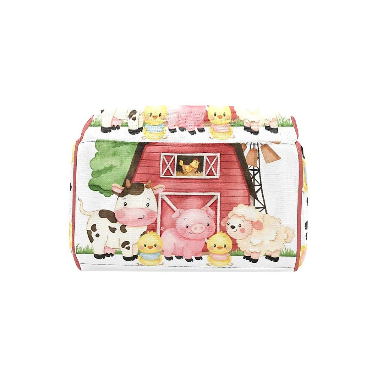 Yeshop Farm Animal Cute Personalized Diaper Bag Backpack Tote with Name Custom Travel Nappy Mommy Bag Backpack for Baby Girl Boy Gift 10 83inch 6 69inch 15inch