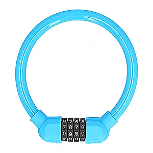 Anti Theft Bike Lock, Waterproof The Same Interlocking Function Password Unlocking Bike Lock High Security for Bike for Cyclist(Blue)