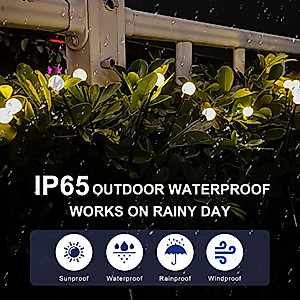 MAKYTWOW Solar Garden Lights, Outdoor Waterproof, Solar Powered Firefly Lights, Warm White Garden Decorations Lights for Path Landscape 4Pack