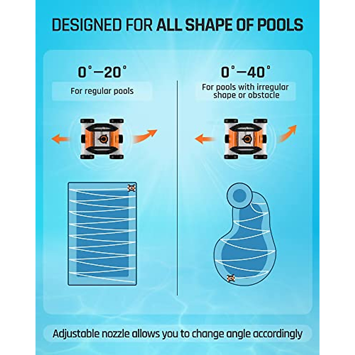 FIILPOW 82 FT Garden Hose Reel & Automatic Pool Cleaner