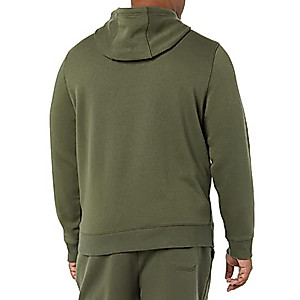 Goodthreads Men's Washed Fleece Pullover Hoodie, Olive, Large