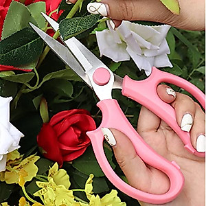Garden Pruning Shears Scissors,Professional Floral Shears,Colorful Flower Scissors with Comfortable Grip Handles,Premium Floral Scissors with Protective Case for Flower Arrangement,Gardening-Purple