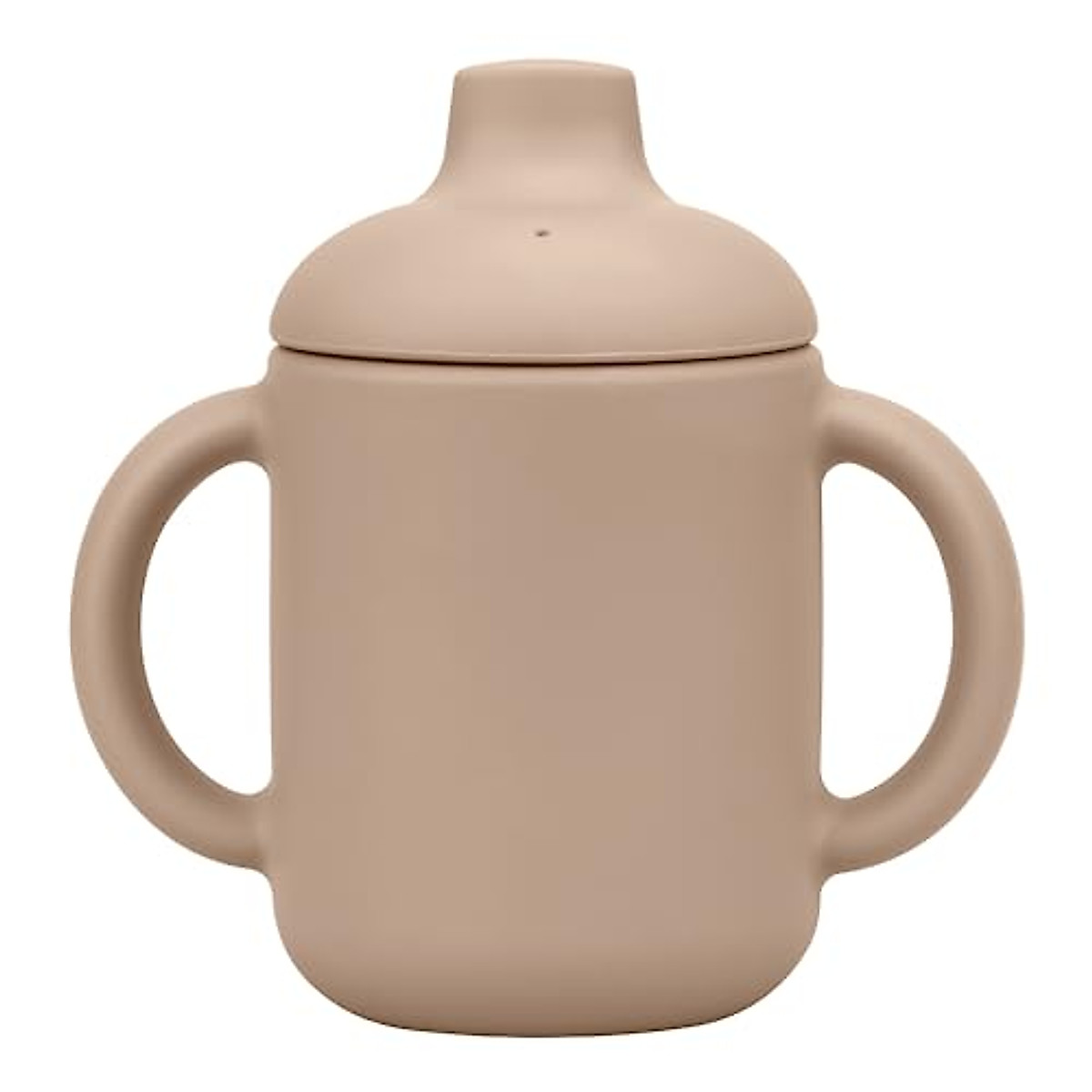 Mintlyfe Baby Sippy Cup, Silicone Trainer Cup Toddler for Boys and Girls, Unbreakable, Spill Proof and Two Handle Learner Cup Sippy Cup for Toddlers, 4oz (Natural)