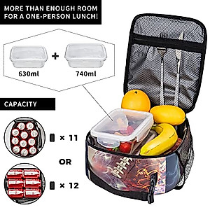 KUOAICY Football Lunch Box Reusable Insulated Totes Lunch Bag Thermal Cooler For Boy Girls School Men Women Beach Picnic Travel