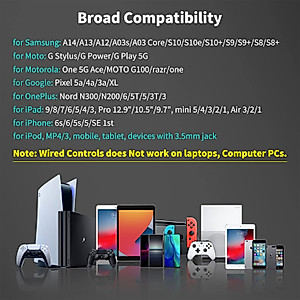 3.5mm Jack Earbuds Magnetic Wired Earphone for Chromebook PC Laptop Computer Samsung Galaxy A25 A15 5G in-Ear Headphone Noise Canceling Corded Headset for Kindle Fire HD 10 8 Plus 7 Kids