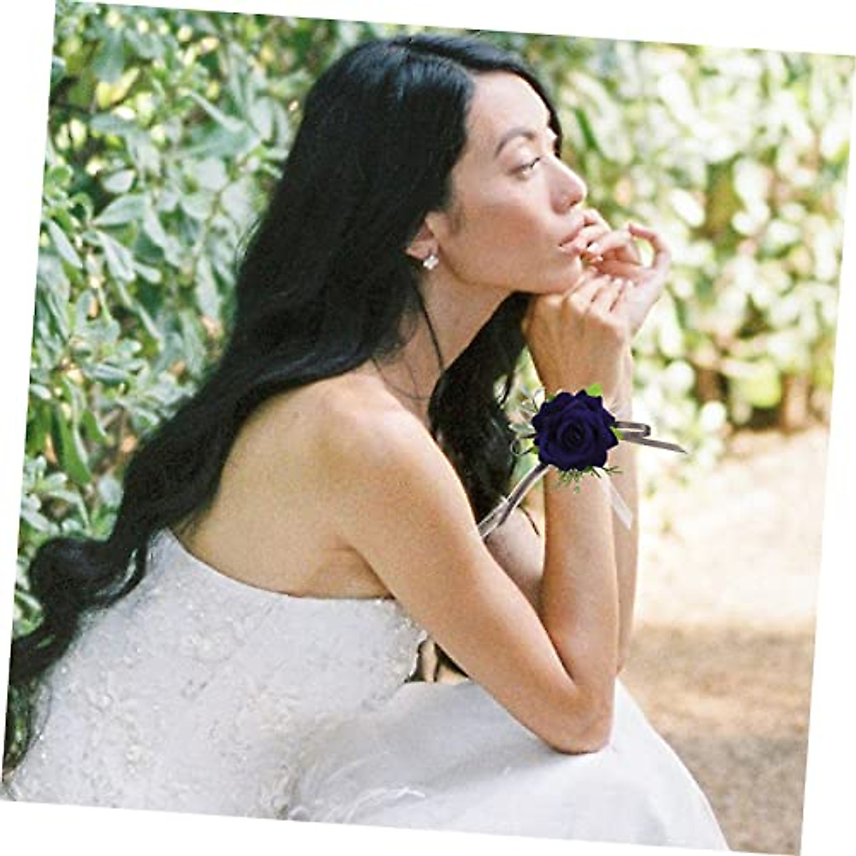 ARTIBETTER 3pcs Wrist Flower Outdoor Decor Flower Wrist Corsage Bridesmaid Bracelets Flower Corsage Wristlet Pearl Decor Hand Wrist Flowers The Flowers Plastic Wrist Chain Bridegroom