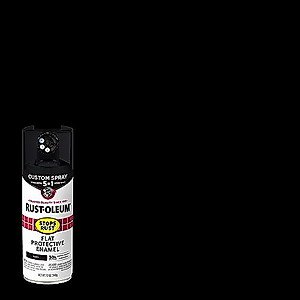 Rust-Oleum 376855 Stops Rust Custom Spray 5-in-1 Spray Paint, 12 oz, Flat Black