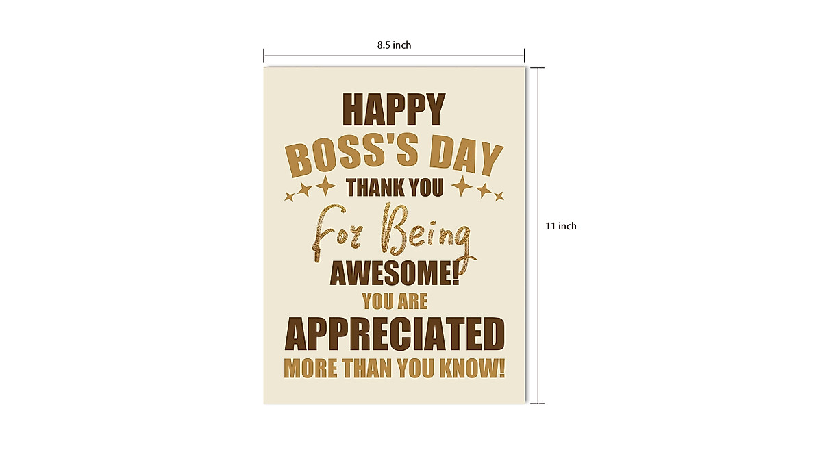 Jumbo Boss’s Day Card - Funny Appreciation Gift