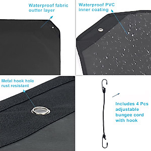 Zomia Air Conditioner Covers for Outside Units, AC Cover for Outdoor Central Unit Top Heavy Duty Water-Resistant Fits Up to 32 x 32 Inch, Black