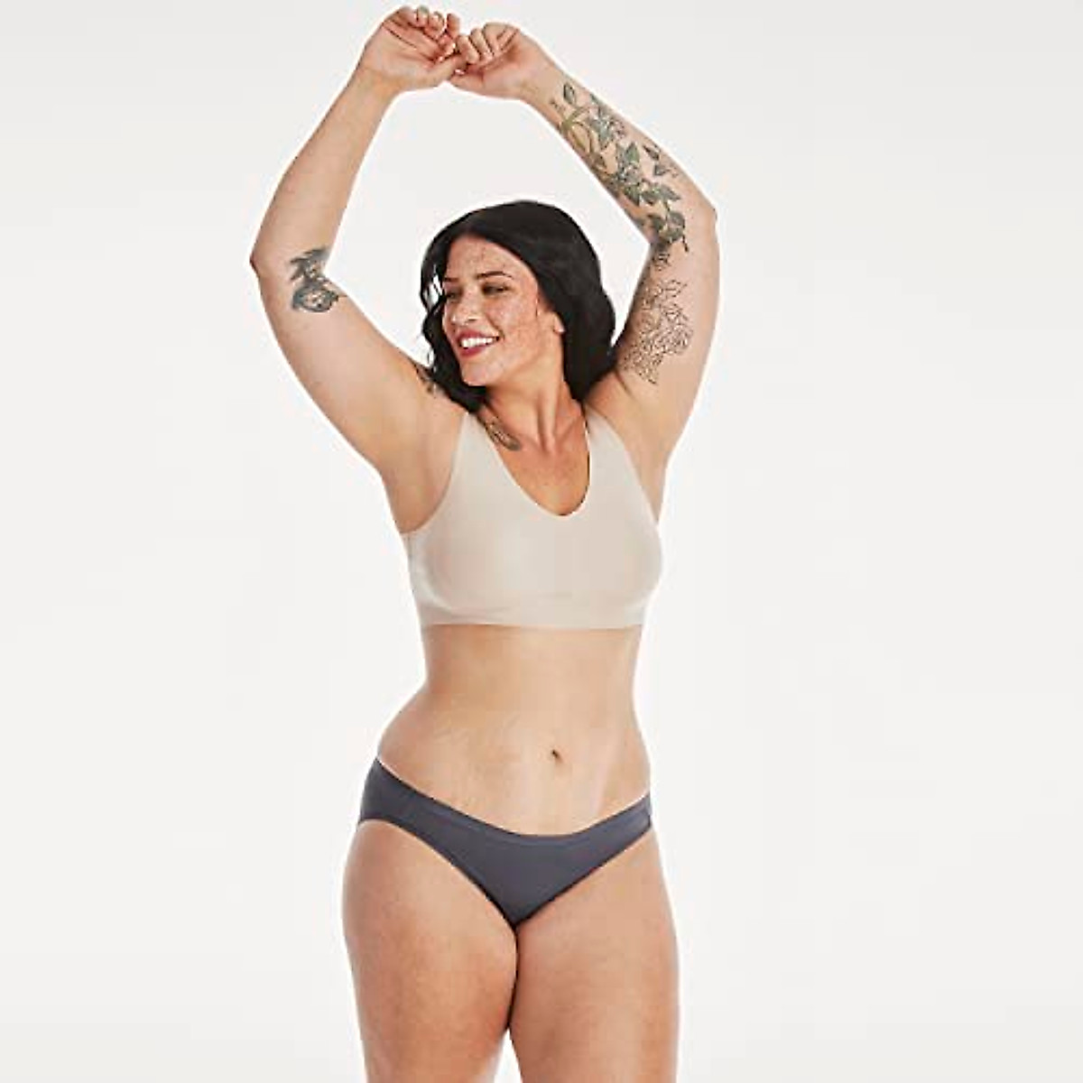 Hanes Women's Seamless Wireless, Lightweight Full-Coverage Wirefree T-Shirt Bra (S-3XL), Nude, X-Large