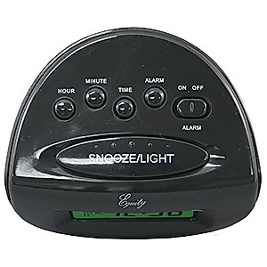 Equity by La Crosse LCD Snooze Alarm Clock, Black