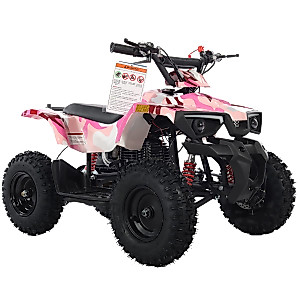 X-PRO Bolt 40cc ATV with Chain Transmission, Pull Start! Disc Brake! 6" Tires! (Pink Camo)