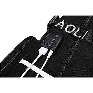 Cqlights Teen Cristiano Ronaldo Bookbag with USB Charging Port-Waterproof Canvas Travel Daypack for Outdoor