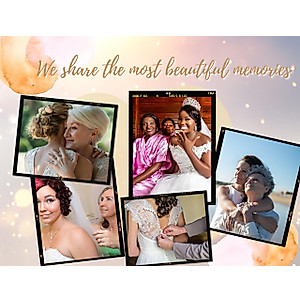 Onebttl Mother of The Bride Gifts, 20oz Stainless Steel Skinny Tumbler with Lid and Straw On Wedding Party for Brides Mom from Brides, Daughters (Gliter Silver)