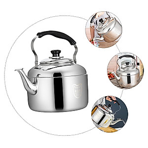 FELTECHELECTR 304 Stainless Steel Kettle Stoveto Water Kettle Loud Sound Tea Kettle Whistling Teapot Stainless Steel Teakettle Teapot Whistling Tea Pot Gooseneck Pot Household Products Cordless