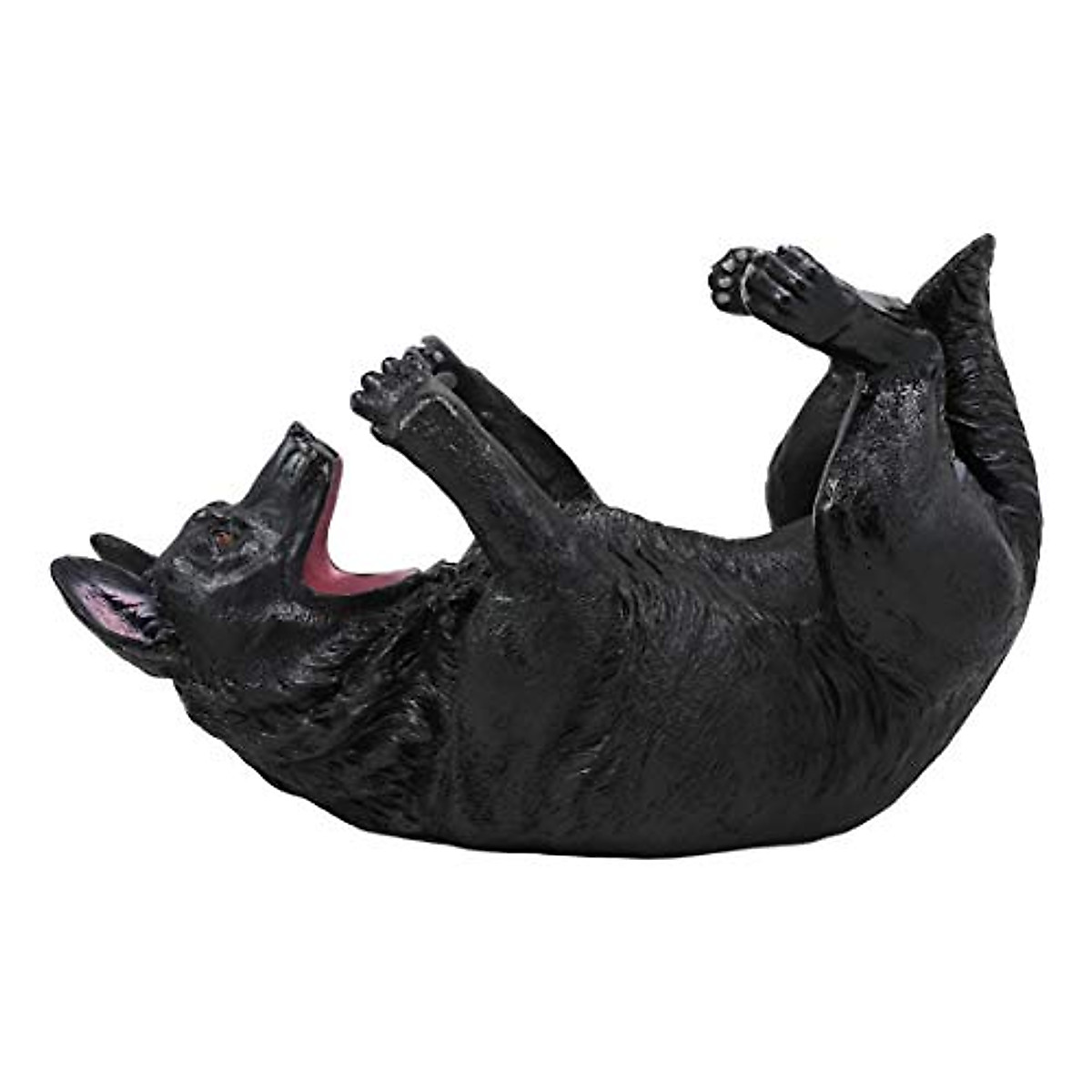 Ebros Lifelike Purebreed Pedigree Canine German Shepherd Dog Wine Bottle Holder Figurine As Kitchen Wine Cellar Countertop Centerpiece Home Decor Accent Dogs Puppies Statue (Black)