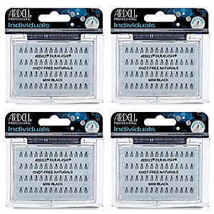 Ardell Individuals False Eye Lashes Mini Black 4 Pack, Extra Short Lash Minis Adds Volume To Natural Eyelashes