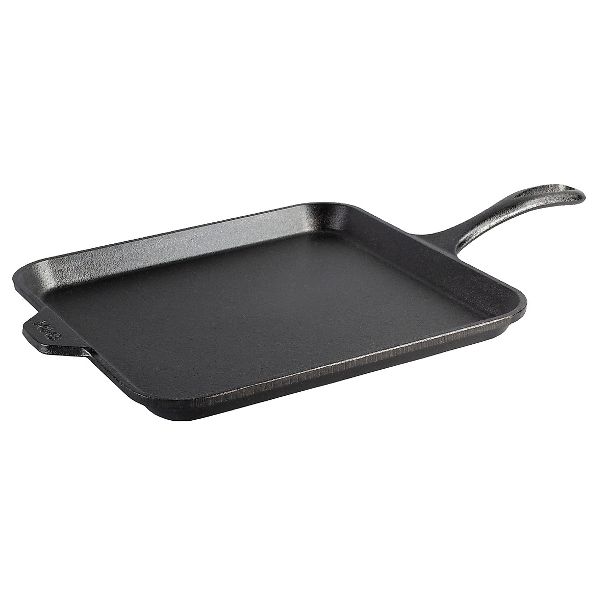 Lodge Cast Iron Square 11" Griddle & Silicone Hot Handle Holder - Red Heat Protecting Silicone Handle for Cast Iron Skillets with Keyhole Handle