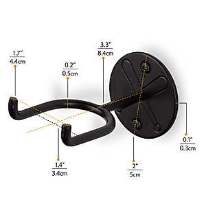 Wallniture Sporta Baseball Holder, Baseball Bat Wall Mount Display Stand for Man Cave Decor, Sports Memorabilia Ball Storage Rack Set of 2 Black