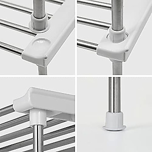 Carrotez Stackable Pantry Cabinet Organizer Set of 2, Pantry Organization and Storage, Cabinet organizers and Storage, Pantry Storage Shelf Organizer, Kitchen Cabinet Organizer, White 9.8 x 7.8 x 6.1"