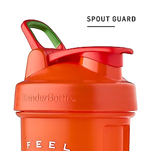 BlenderBottle Just for Fun Motivational Classic V2 Shaker Bottle Perfect for Protein Shakes and Pre Workout, 28-Ounce, Donut Ever Give Up,Pink