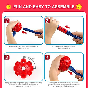 Fort Building Kit for Kids,STEM Construction Toys, Educational Gift for 4 5 6 7 8 9 10 11 12 Years Old Boys and Girls,Ultimate Creative Set for Indoor & Outdoors Activity,140 Pcs,Original