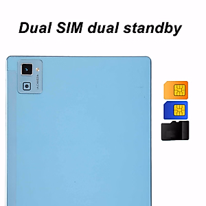 Luqeeg HD Tablet, US Plug 100‑240V 6GB RAM 128GB ROM 8 Core CPU 10.1 Inch Tablet Dual Speakers 10 (Blue)