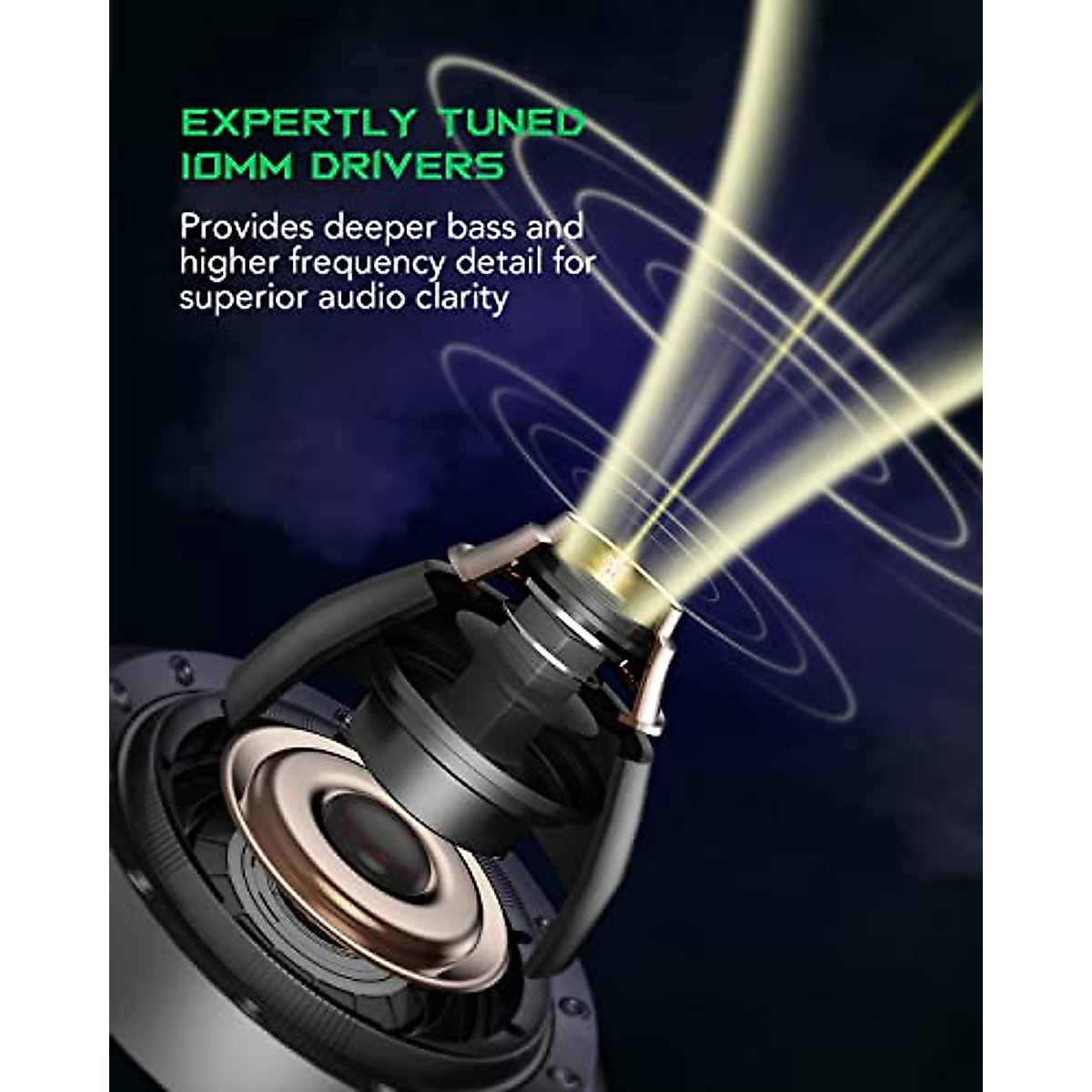 Black Shark Wireless Earbuds with 35ms Ultra-Low Latency, Gaming Bluetooth Earbuds with Premium Sound, Bluetooth 5.2, 10mm Drivers, 4 Hyperclear Mics, IPX5 Waterproof, 20H Play Time, Comfort Fit