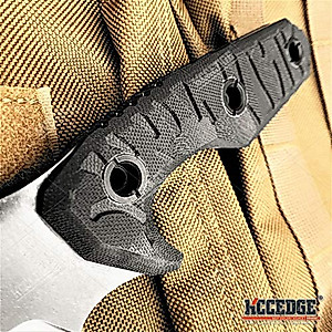 KCCEDGE BEST CUTLERY SOURCE with Armour Tactical Knife Hunting Knife Survival Knife 9.5" Full Tang Fixed Blade Knife Camping Accessories Camping Gear Survival Kit Survival Gear Tactical Gear 79637