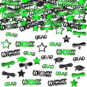 Green Graduation Confetti 2023 - Pack of 1000 | Grad Confetti 2023, Graduation Decorations 2023 | Graduation Centerpieces for Tables 2023 | Green Graduation Party Decorations 2023 Confetti Graduation