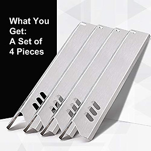 Metal Club Heat Tents for Dynaglo Dyna-Glo DGF493BNP, Backyard Grill BY13-101-001-12 BY14-101-001-02, BHG BH13-101-099-01 BH15-101-099-02 GBC1562W Grills, 4-Pack Heat Plates Heat Shields