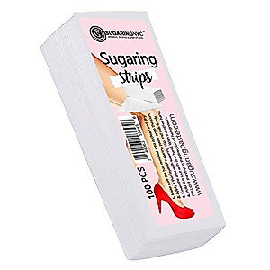 Sugaring Paste for Legs Bondage technique + kit of 100 Sugaring Nylon Strips & Healing Oil