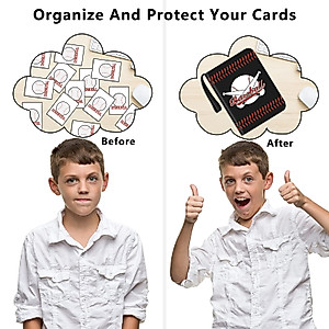 ANNOR Baseball Card Binder, 9-Pocket Trading Card Binder, Fits 720 Cards with 40 Removable Sleeves, 3 Ring Album for Card Collection Storage Christmas Gift for Child