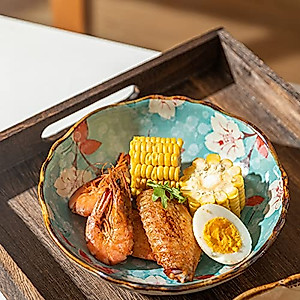 MDZF SWEET HOME Ceramic Large Noodle Bowl 25 Oz Soup bowl Salad Bowl Set of 2