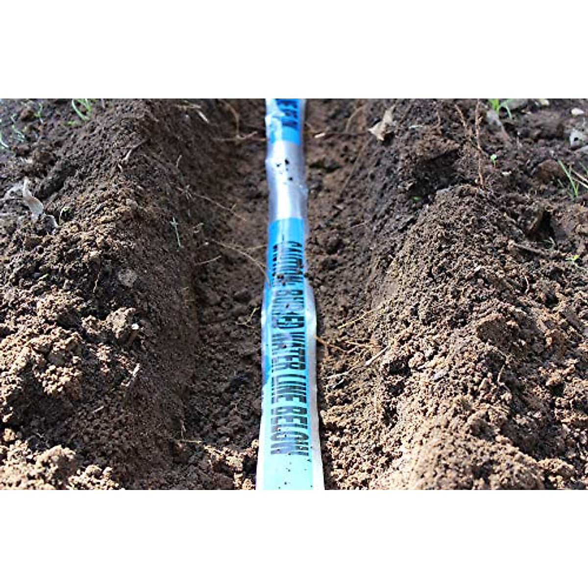 Swanson Tool Co DETB21005 2 inch by 1000 Foot 5 Mil Detectable Safety Tape "Caution Buried Water Line Below" Blue with Black Print