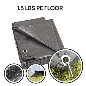 Alvantor Pop Up Bubble Tent - 6’ x 6’ Instant Igloo Tent - 2-3 Person Screen House for Patios - Large Oversize Weather Proof Pod - Cold Protection Camping Tent - Beige