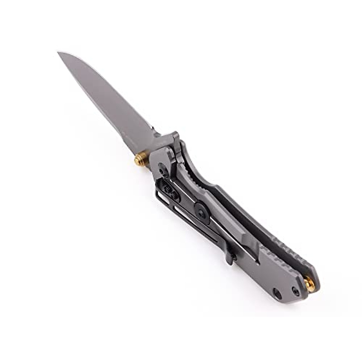 Sanrenmu Knives Folding Pocket Knife 7056 EDC Knife 8Cr14MoV Blade Hunting Survival Fishing Tool (7056LUP-SK(Grey))