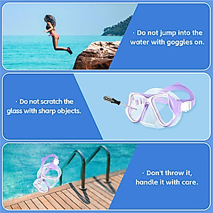 Freela Swimming Goggles Adult Swim Goggles with Nose Cover for Men Women Youth 180°Wide View Soft Silicone Skirt No Leak Open Water Pool Goggles Underwater Clear Scuba Snorkel Diving Mask for Beach