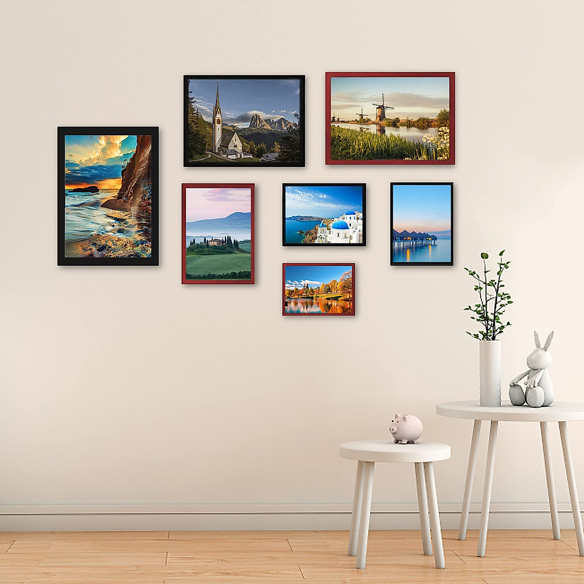 Diamond Painting Frames, 9.8x13.8in Picture Frame for 30x40cm/12x16in Diamond Painting after Cropping, Solid Wood Frame with Plexiglass Black