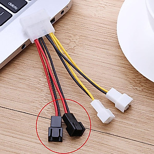 BAIRONG 5PCS Male 3-Pin PC Fan Connector Kit (5PCS 3Pin Connector Housings + 15PCS Terminal Crimp Pins) for Desktop