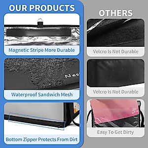 Nesthao Insulated Food Delivery Bag for Delivery,Magnetic Catering Delivery Box with Support Frame/Cup Holders/Drink Carriers,Great for Catering,Restaurants,Delivery Drivers-XXL Fit 14'' Pizza box
